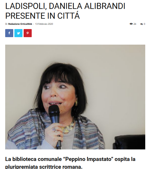 Dal Web: LADISPOLI, DANIELA ALIBRANDI PRESENTE IN CITTÁ | danielaalibrandi